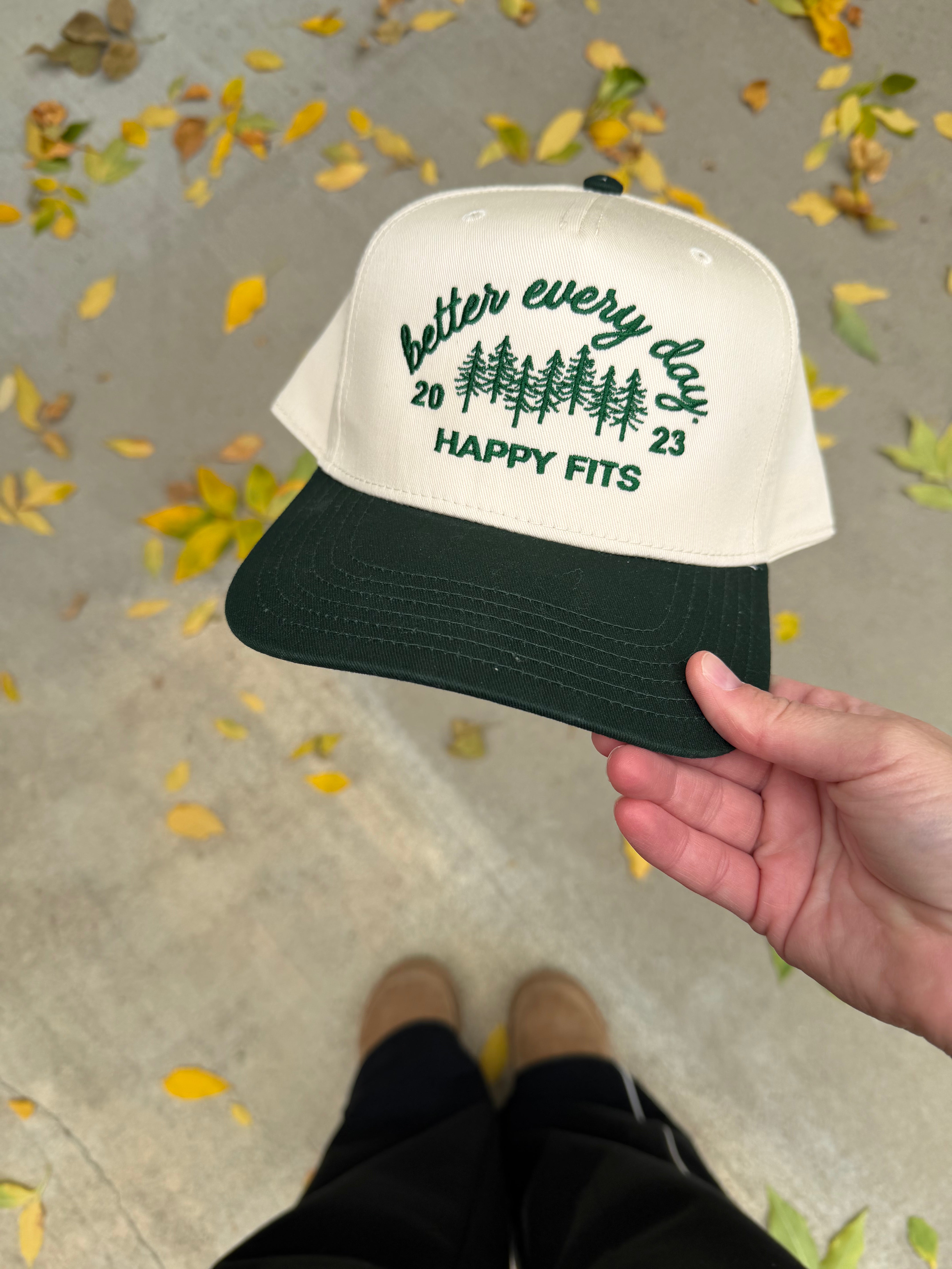 Better Every Day Embroidered Hat: Trees – Happy Fits®